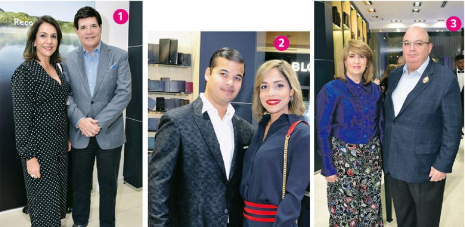 1. Ghazir de Brache y Julio Brache. 2. César Morales y Carolina Berroa ...