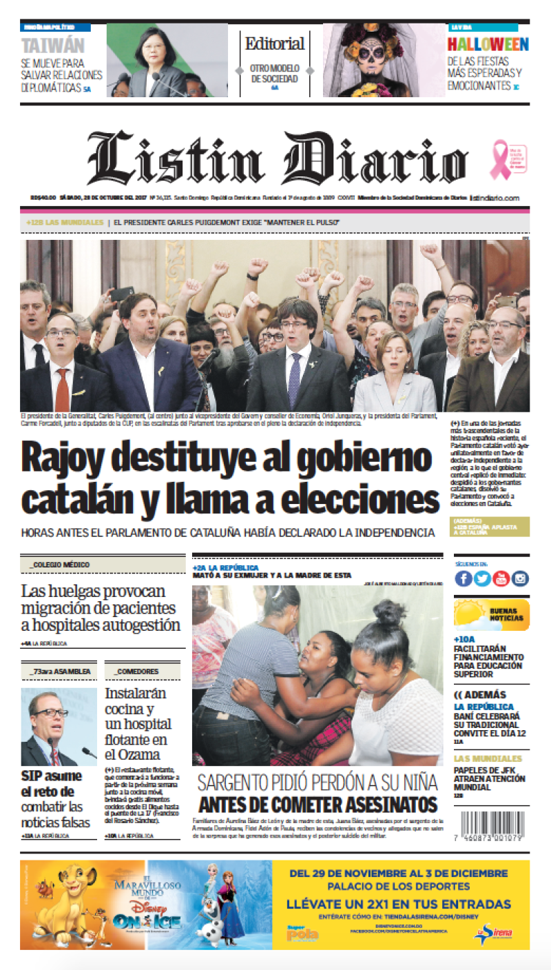 "Portadas"| Listín Diario