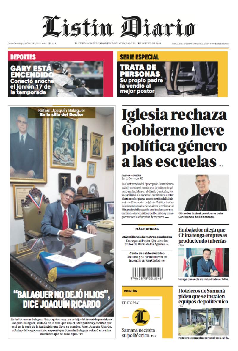 "La semana contada con las portadas del Listín Diario"| Listín Diario
